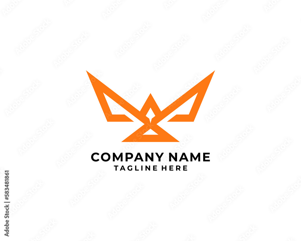 eagle logo design. Simple eagle icon vector concept. Flying eagle ...