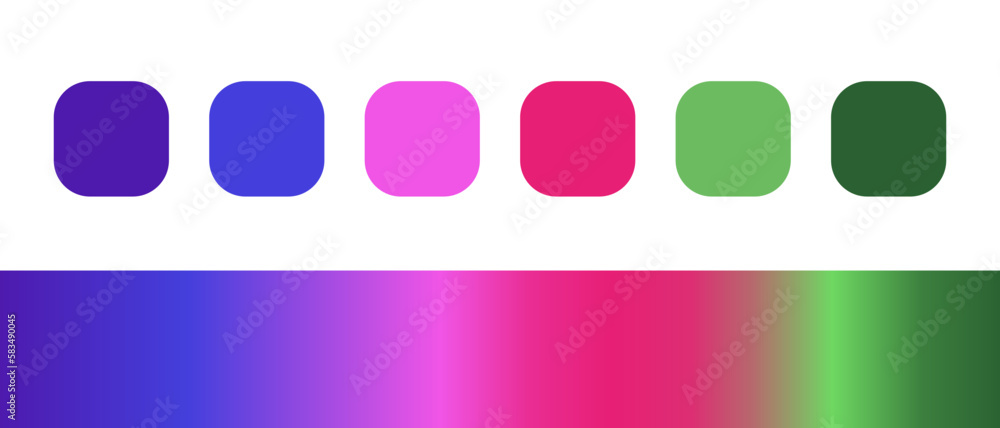 Vibrant color palette with gradient for backdrops, wallpaper ...
