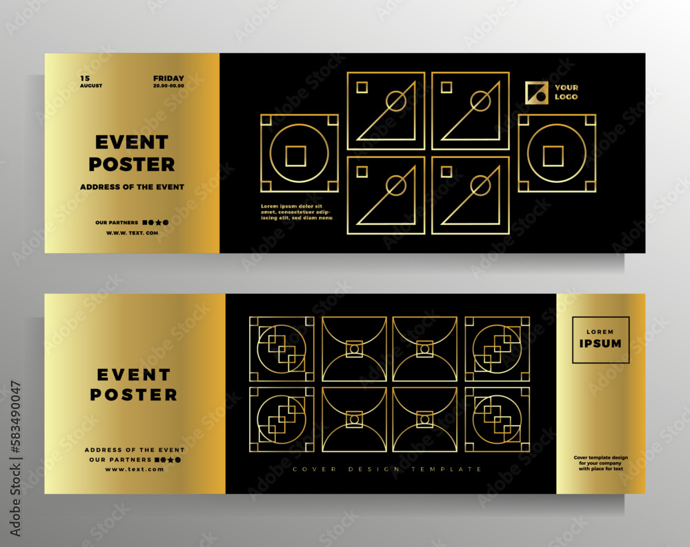 Design for a banner, flyer, poster, brochure, booklet, book. Set of ...