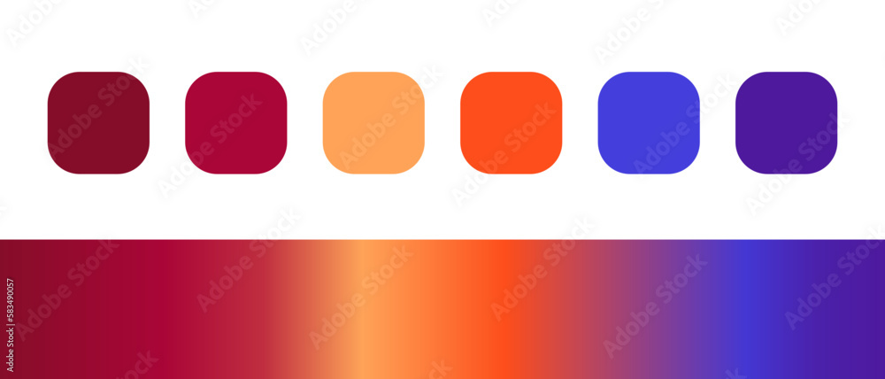 Vibrant color palette with gradient for backdrops, wallpaper ...