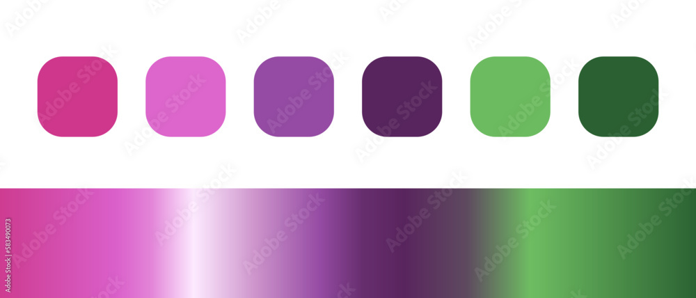Vibrant nature inspired color palette with gradient for backdrops ...