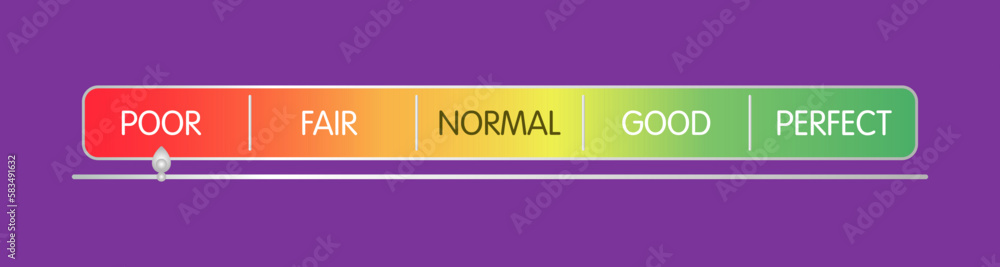 Rating scale. Flat, gradient, feedback scale. Vector illustration Stock ...