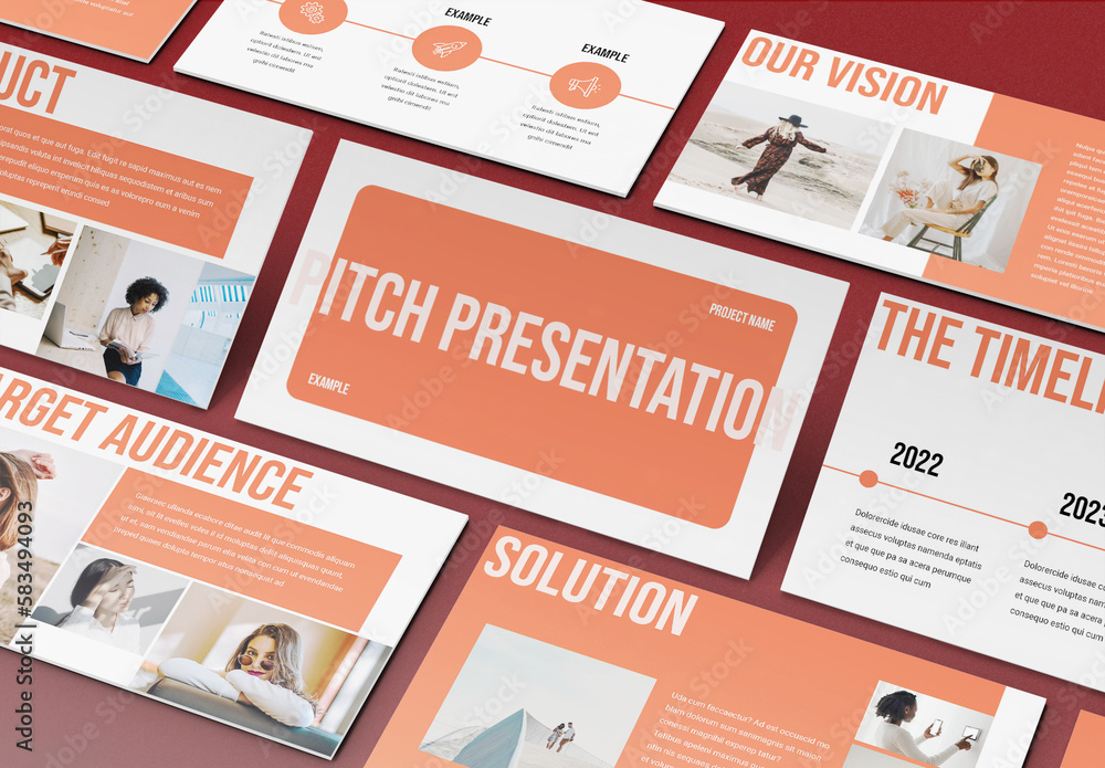 Business Presentation Slides Layout Stock Template | Adobe Stock