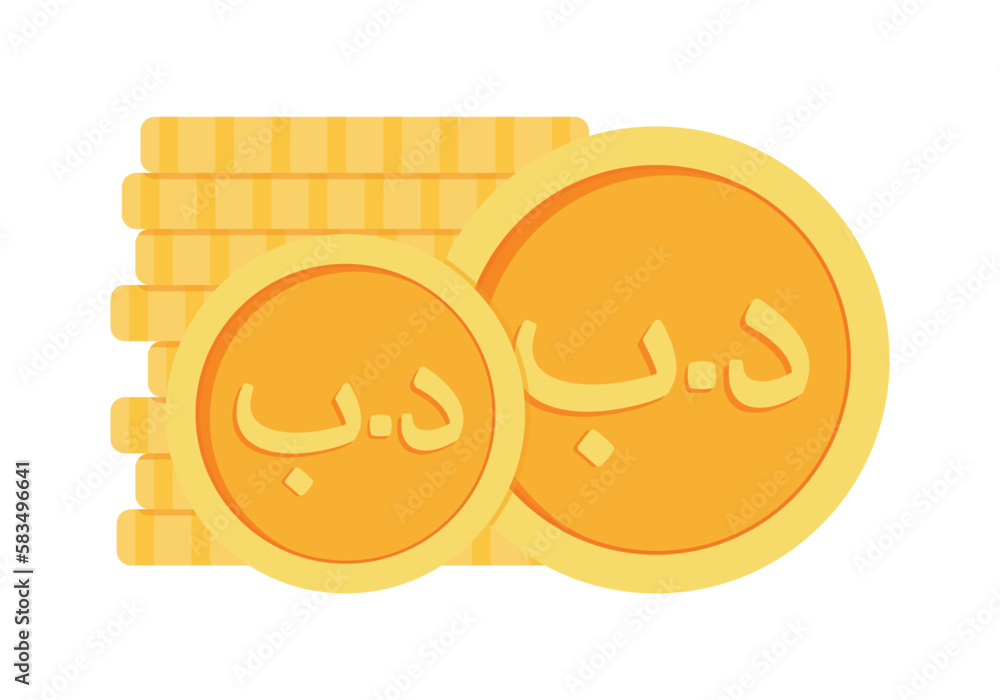 Bahraini Dinar Coins Money Currency Icon Clipart for Business and ...