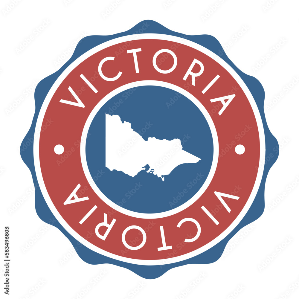 Victoria, Australia Badge Map Vector Seal Vector Sign. National Symbol ...