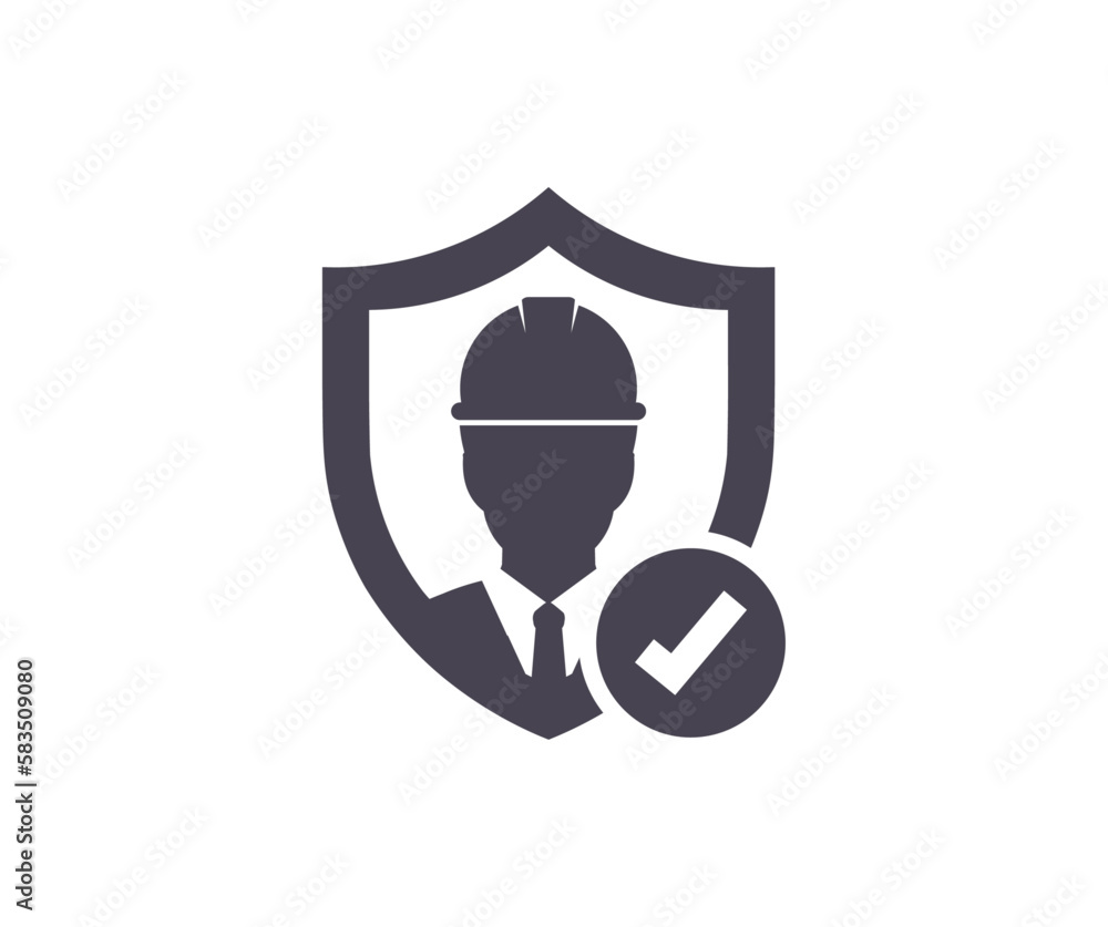 Work Safety icon, safety first, protections, regulation icon. Personal ...