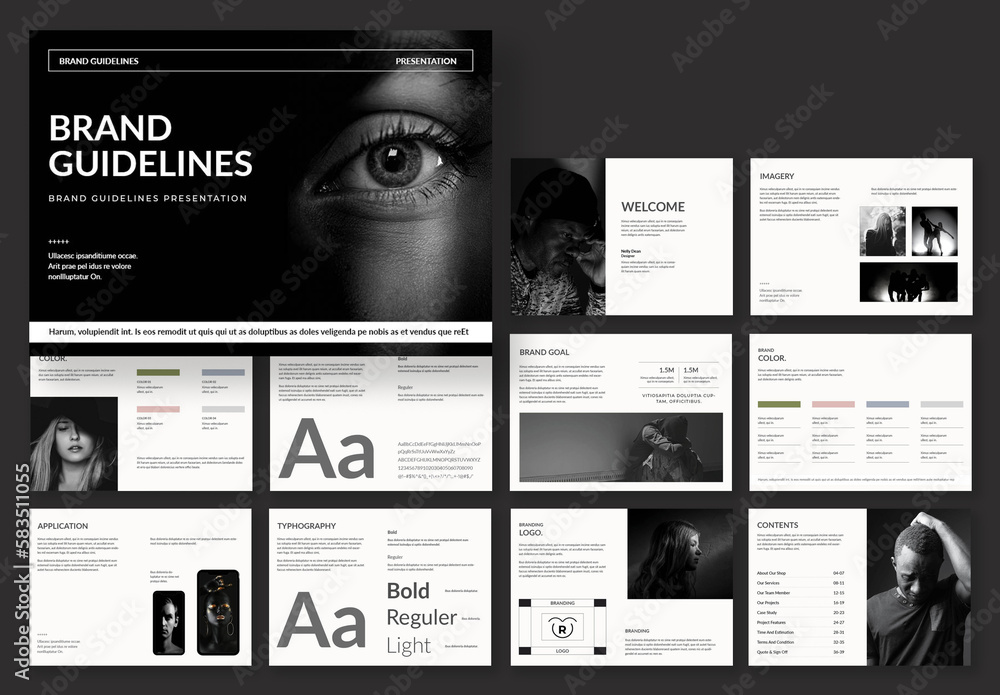 Brand Guideline Layout Stock Template | Adobe Stock