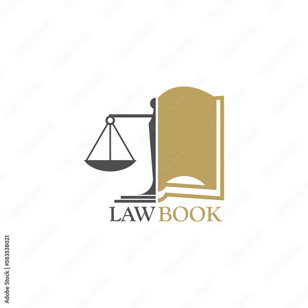 Law scale book logo design isolated on transparent background Stock ...