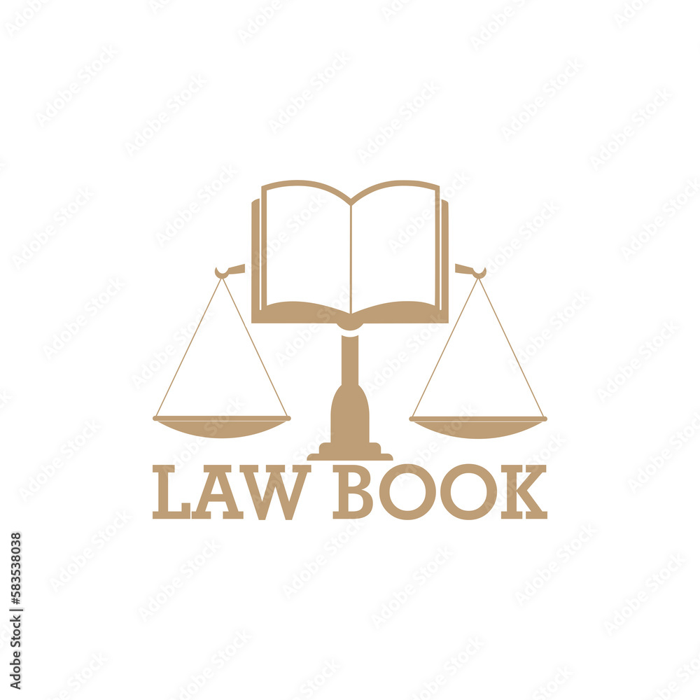 Law scale book logo design isolated on transparent background Stock ...