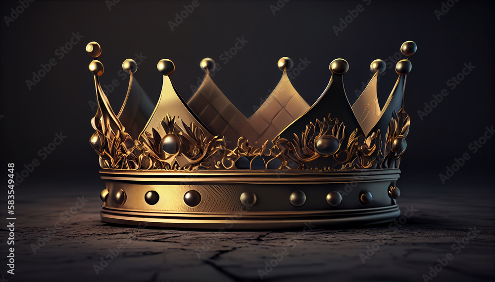 Beautiful king crown. Generative Ai Stock Illustration | Adobe Stock