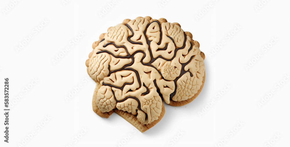 brain cookies white background hd wallpaper Stock Illustration | Adobe ...