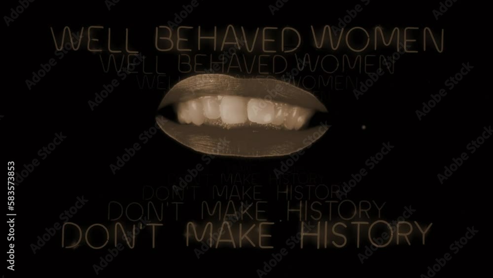 Neon Sign Female Mouth Gestures Feminism Concept Retro Revival. Well ...