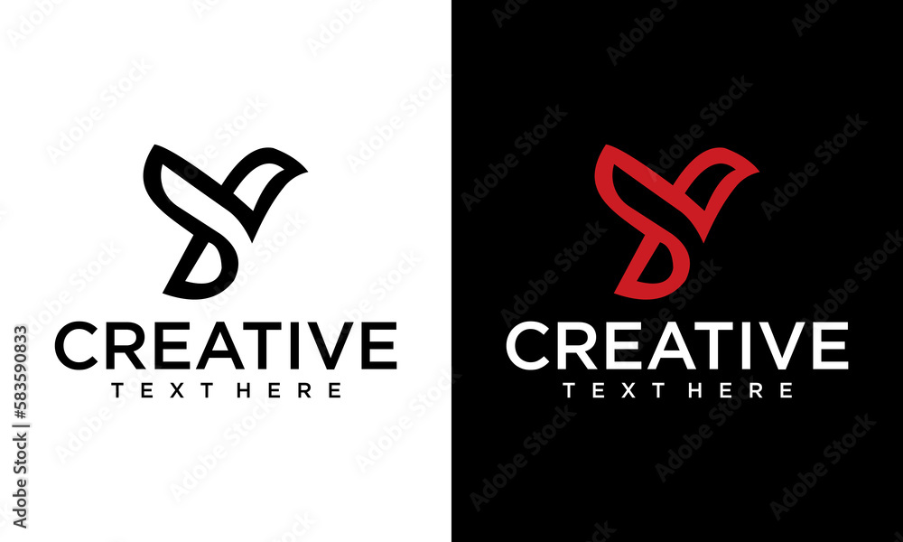 letter symbol Y line art minimalist modern logo Stock Vector | Adobe Stock