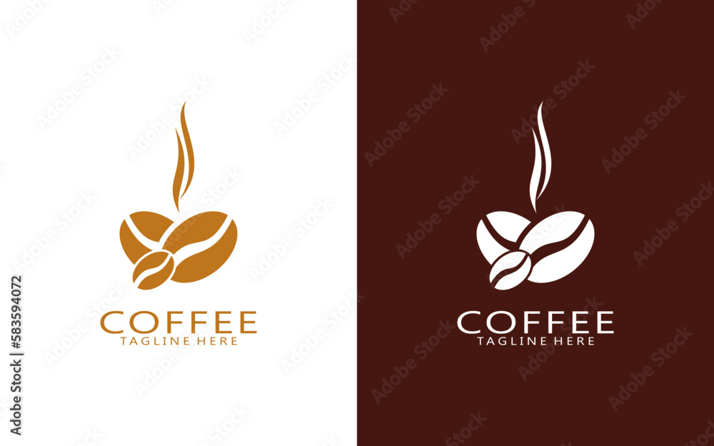 Coffee logo design template, Vector coffee logo for coffee shop and and ...