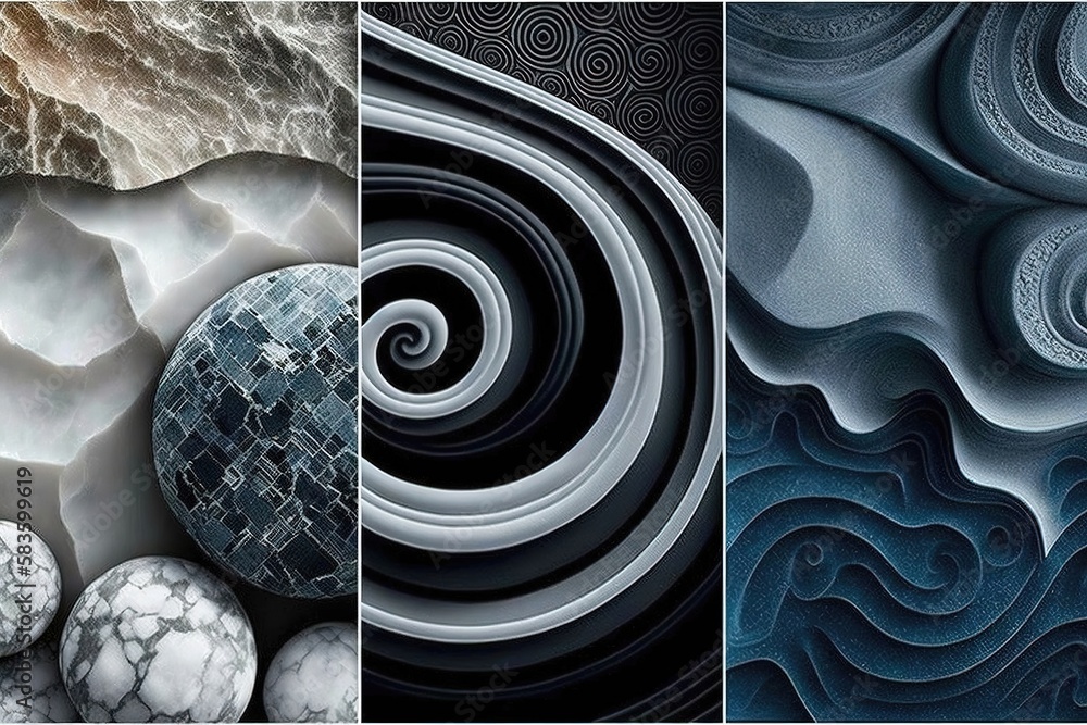 pattern of a net made up of various types of marble. The pattern is ...