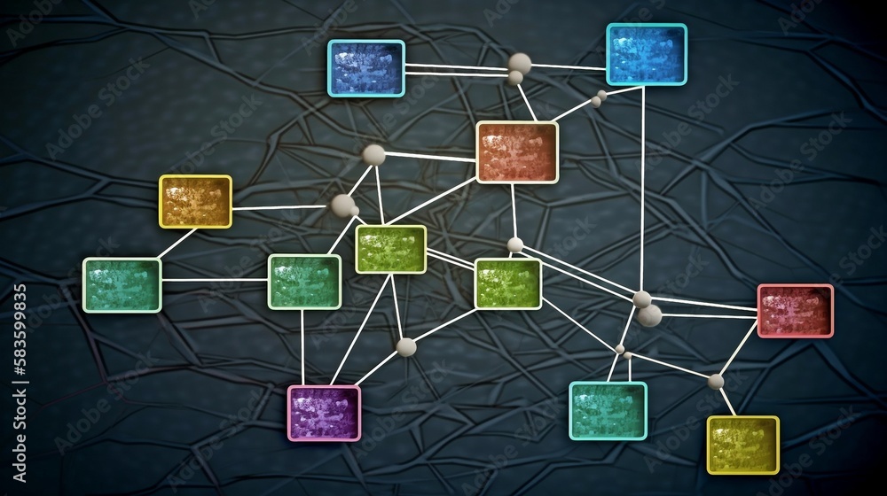 At a secondary point, virtual files or databases, mind map concept ... At a secondary point, virtual files or databases, mind map concept ...
