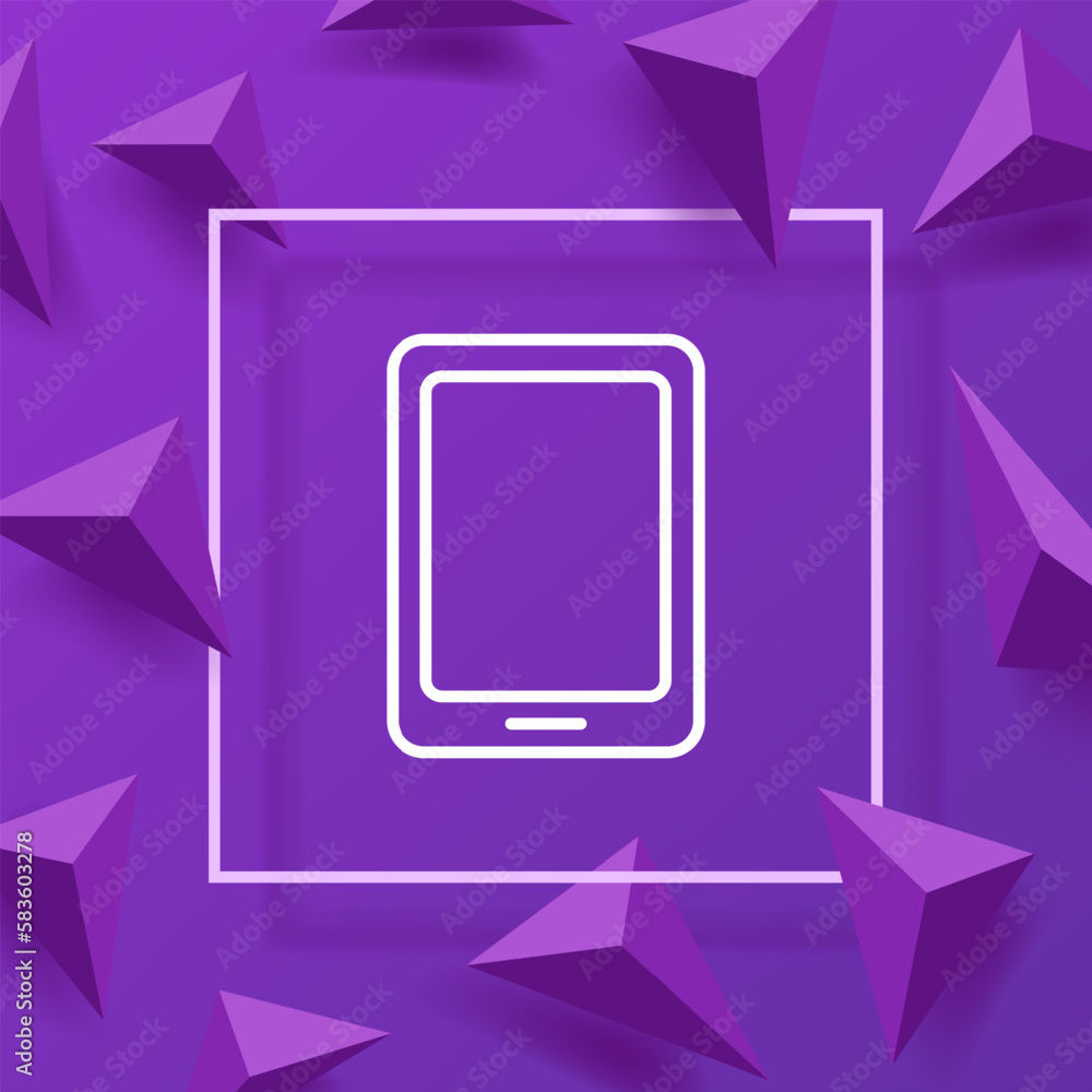 Phone line icon. Touch phone or tablet, technology. Device UI UX mockup ...