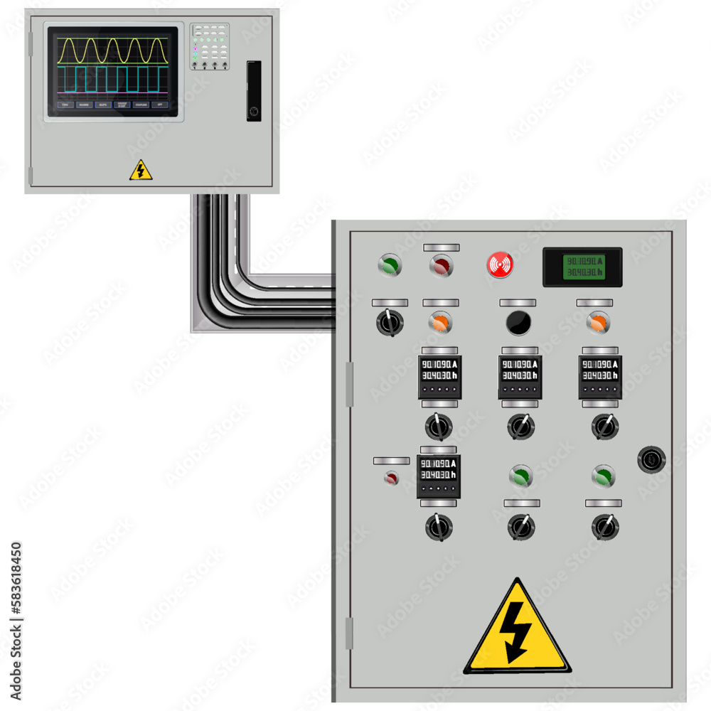 Control Panel. Production control panel and control of computer devices ...