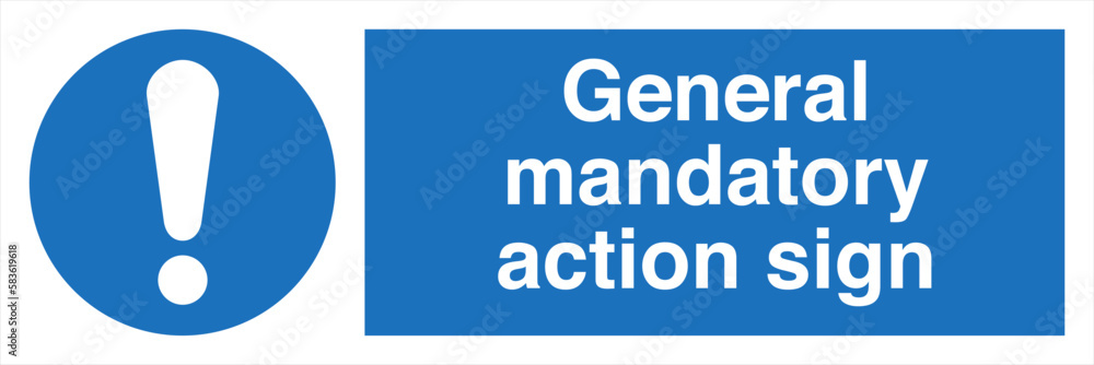 Safety Sign Marking Label Symbol Pictogram Standards Mandatory General ...