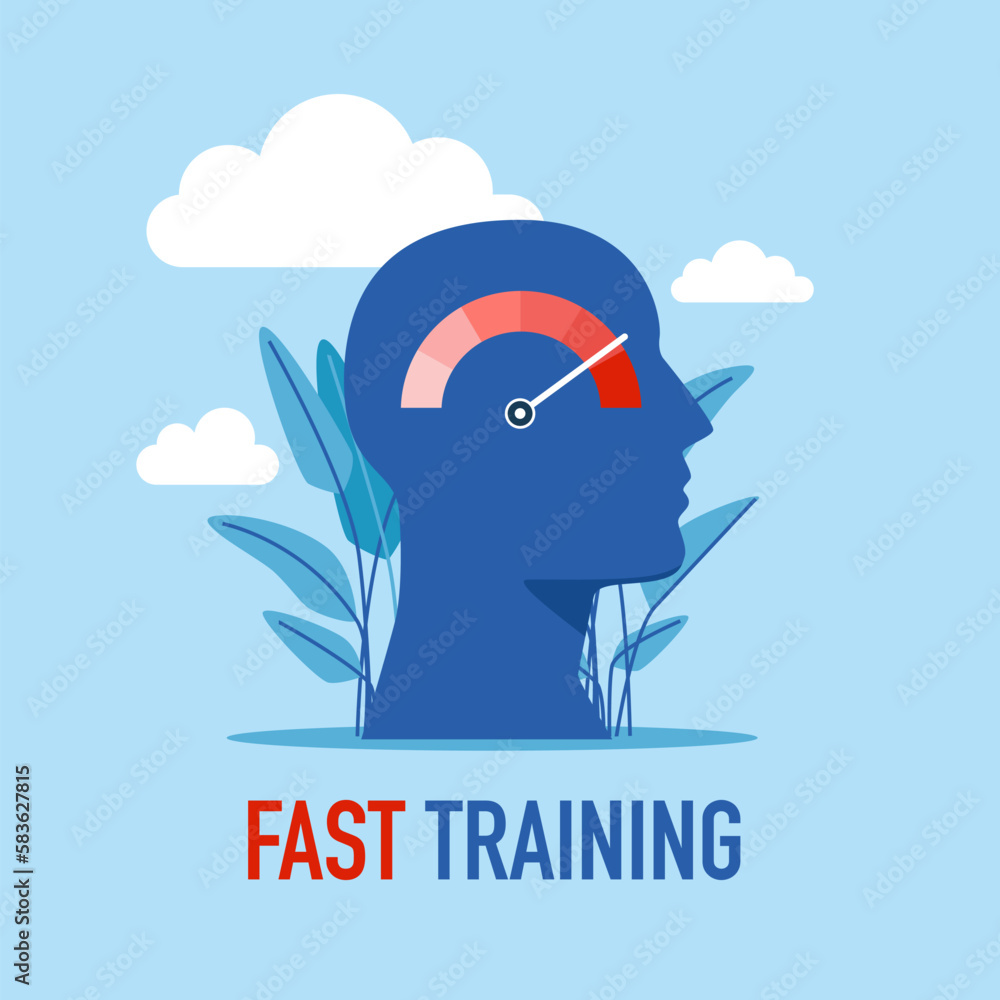 Head and speedometer, fast decision making and boost efficiency. Modern ...