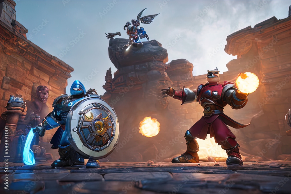 Ilustrace „Fight between death knight and angel knight dark, cinematic ...