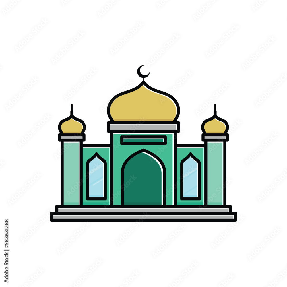 Mosque. Mosque icons. Mosque symbols. Mosque simple sign. Mosque icon ...