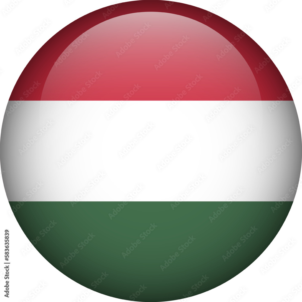 Hungary flag button. Emblem of Hungary. Vector flag, symbol. Colors and ...