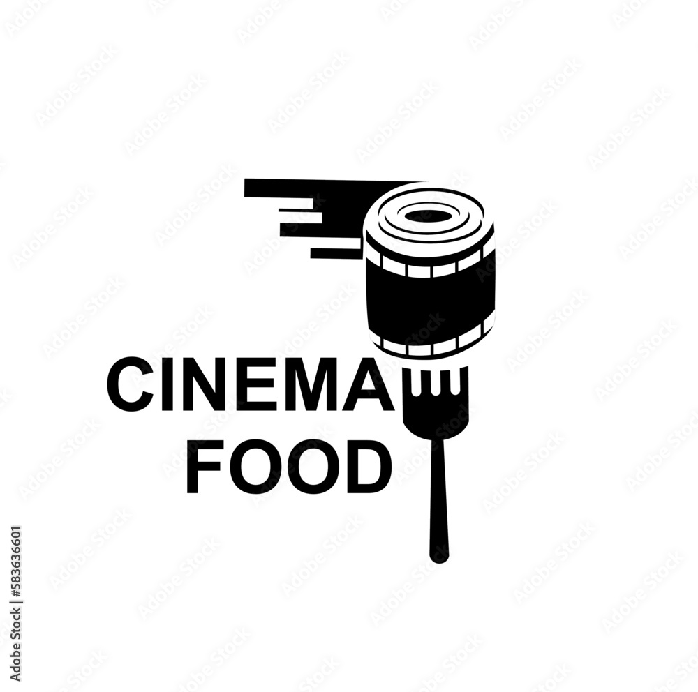 cinema food logo design concept Stock Vector | Adobe Stock