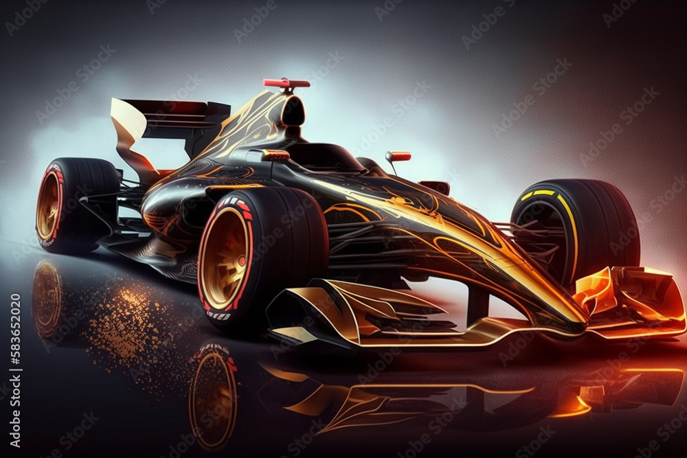 Super car Formula 1 one racing automobile concept design. Fast speed ...