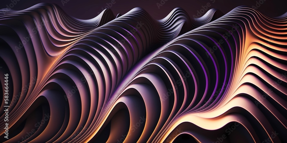 Surreal wavy wave background design with soft color. Abstract wave ...