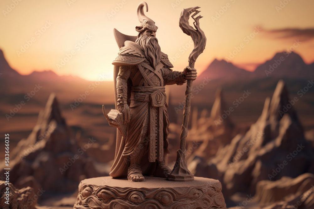 AI-Generated DND Wizard Character, Master of Arcane Magic and Spells ...