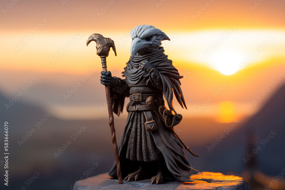 AI-Generated Epic DND Paladin Aarakocra Bird Character, From the ...