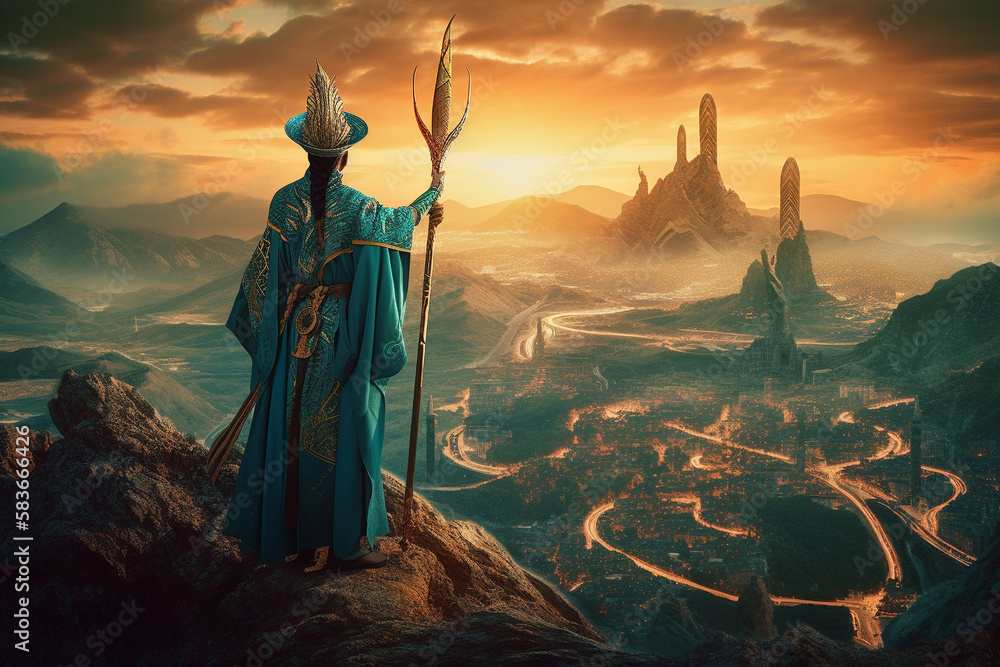 AI-Generated DND Wizard Character, Master of Arcane Magic and Spells ...