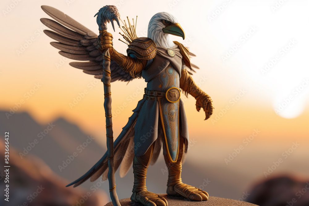 AI Generated DND Paladin Aarakocra Bird Character, From the Elemental ...