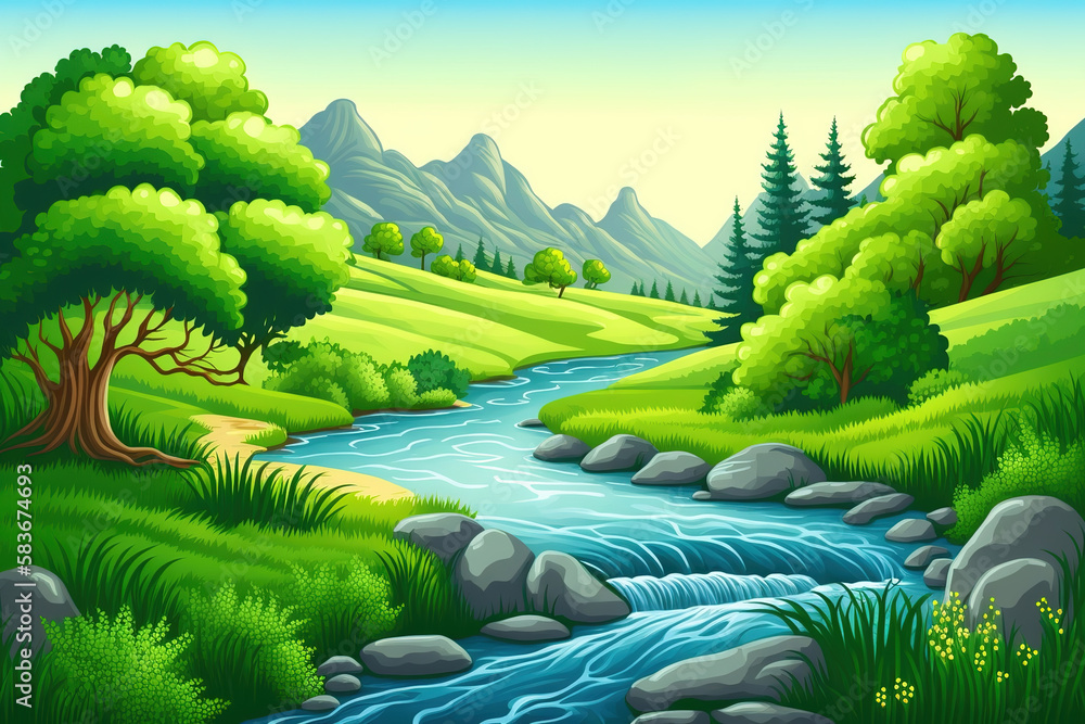 Flowing River Animation