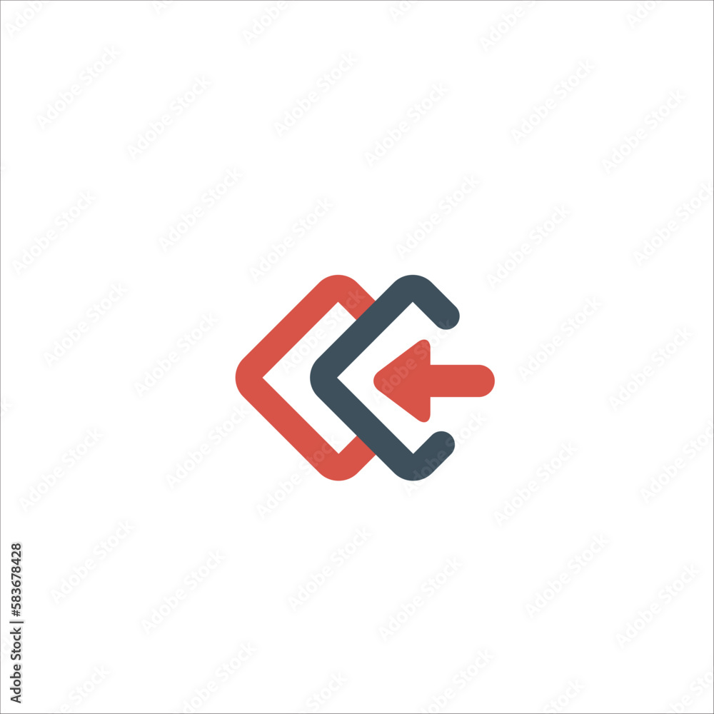 Go to icon, insert layer icon. square and arrow symbol. Log in icon ...