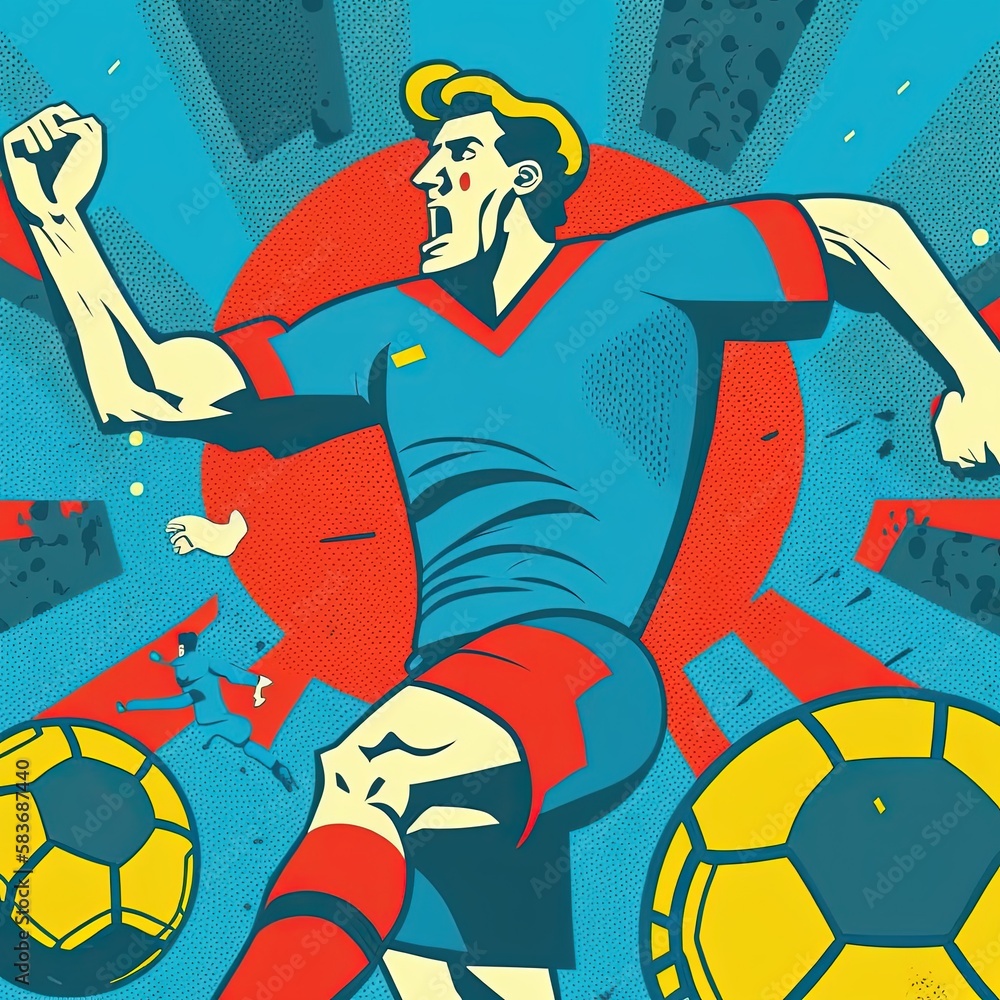 Retro illustration in constructivism, modernism cartoon style of ...