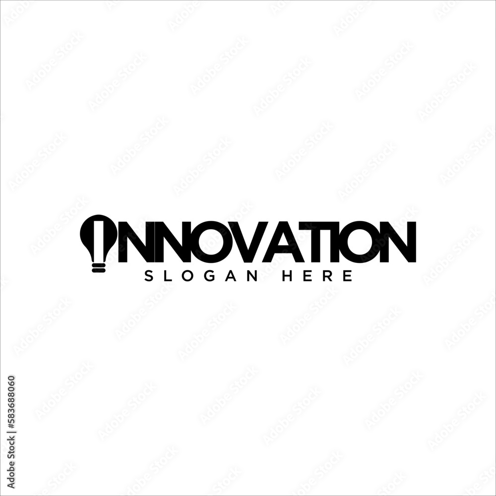 modern inovation text logo, simple Stock Vector | Adobe Stock