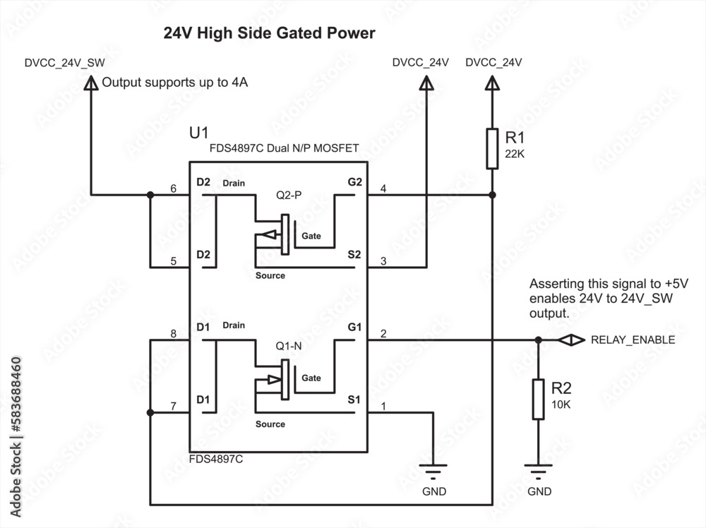 Schematic diagram of electronic device. Vector drawing electrical ...