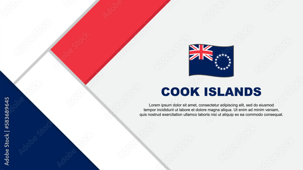 Cook Islands Flag Abstract Background Design Template. Cook Islands ...