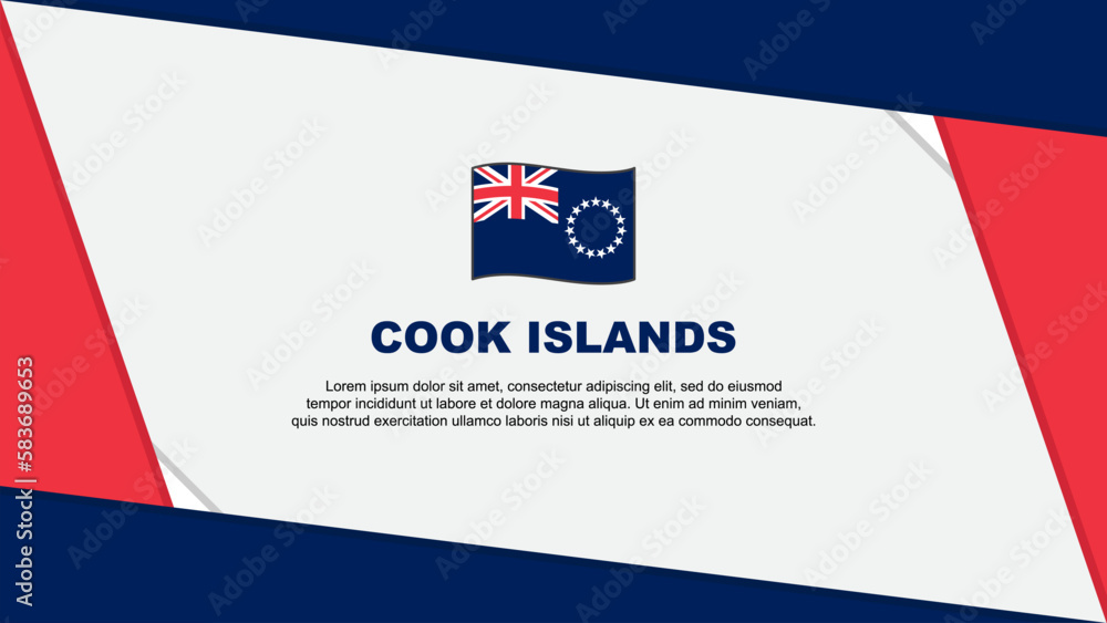 Cook Islands Flag Abstract Background Design Template. Cook Islands ...