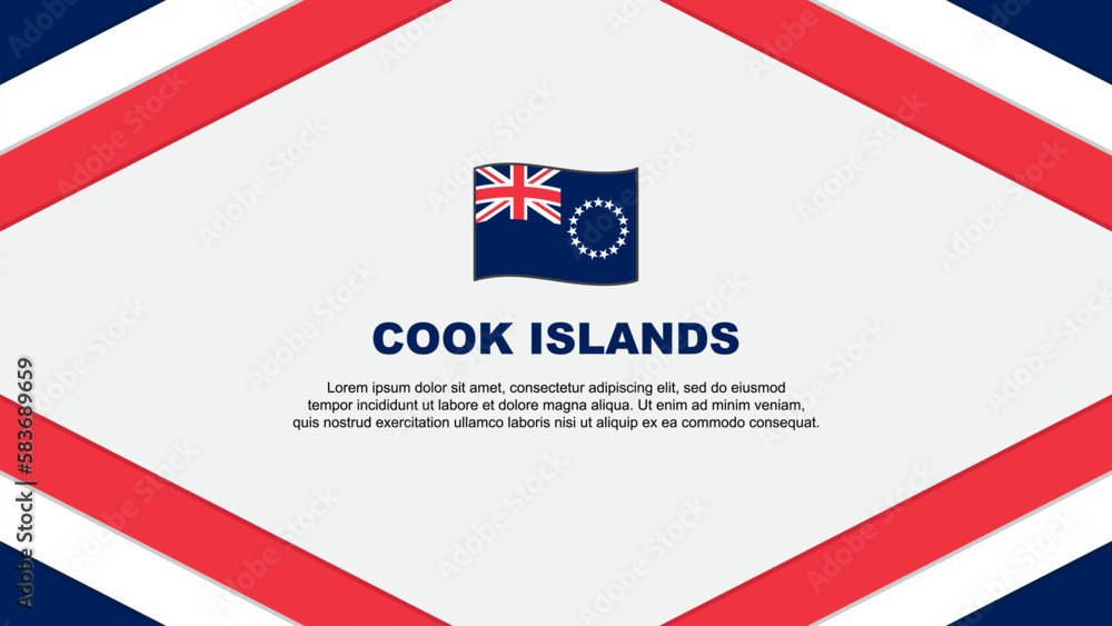 Cook Islands Flag Abstract Background Design Template. Cook Islands ...