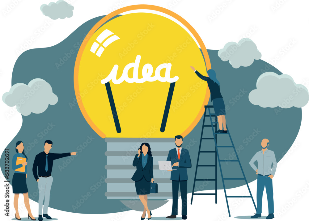 illustration vectorielle représentant le concept du travail d'équipe en ...