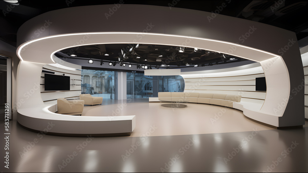 Tv Studio. News studio. News room. Background for newscast. Backdrop ...