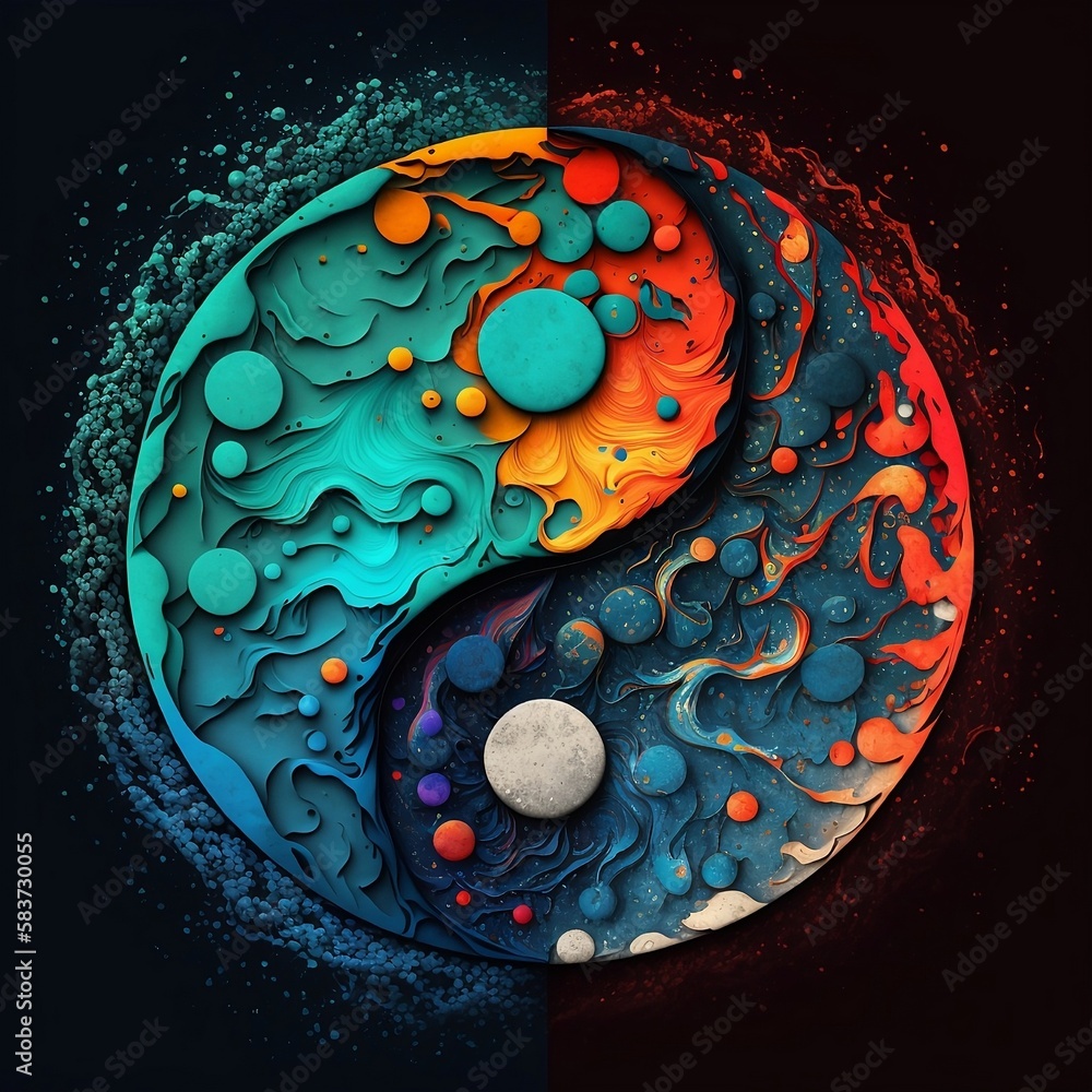 Water and Fire Balance Stock Illustration | Adobe Stock