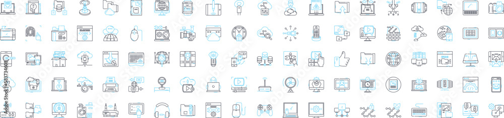 Chatbots vector line icons set. Chatbots, AI, Automation, Dialogue ... Chatbots vector line icons set. Chatbots, AI, Automation, Dialogue ...