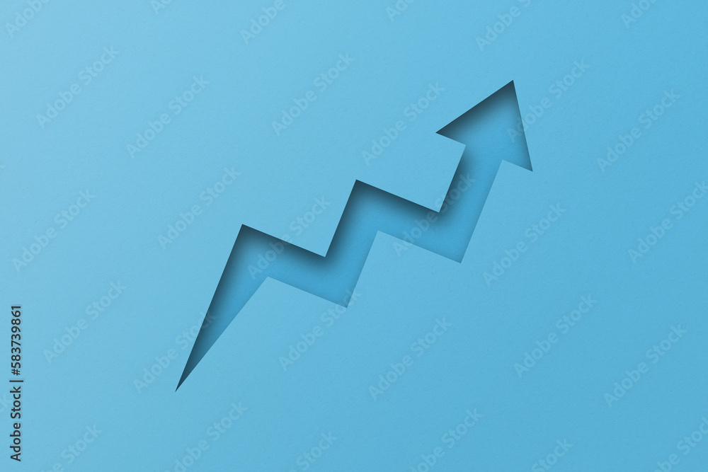 graph paper light blue arrows isolated on light blue background overlay ...