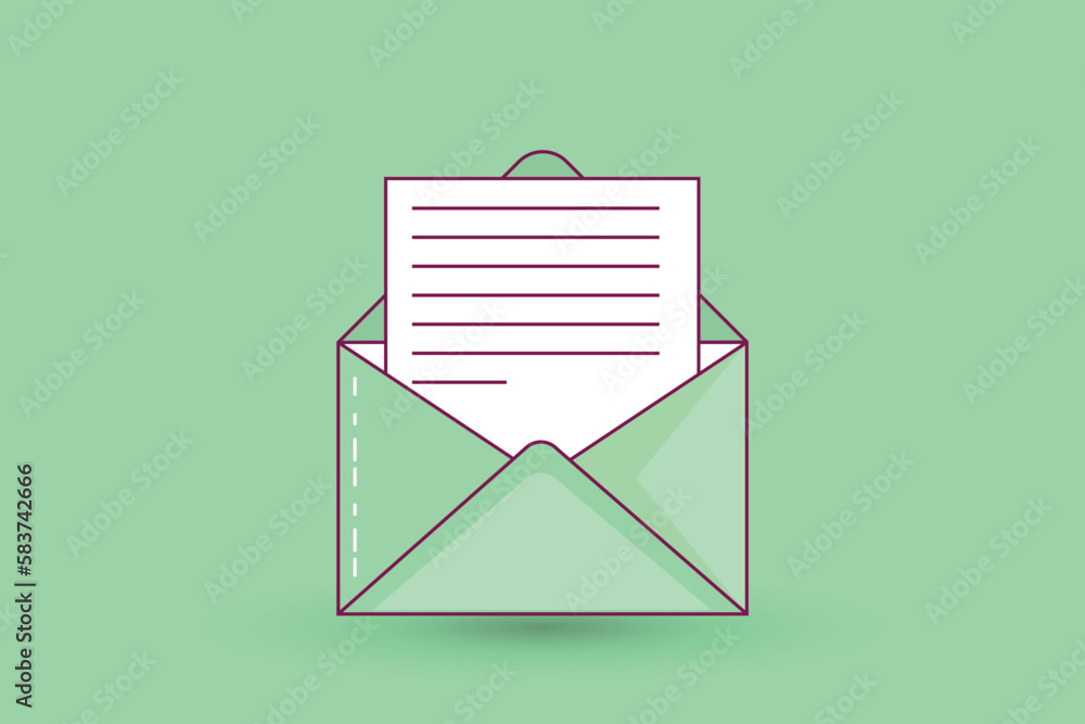 Mail envelope icon in comic style email message vector cartoon ...