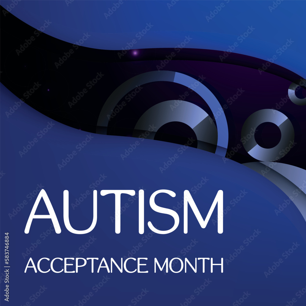 Autism Acceptance Month . Design suitable for greeting card poster and ...
