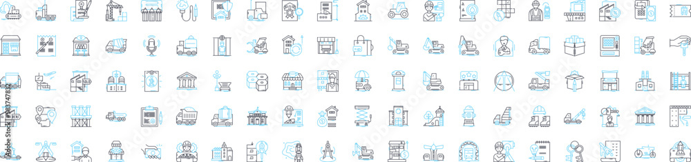 Architecture business vector line icons set. Building, Design ... Architecture business vector line icons set. Building, Design ...